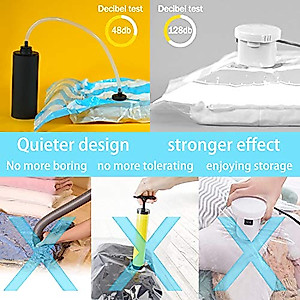 Travel Vacuum Storage Bags with Electric Pump, Medium Small Space Saver Bags for Travel and Home Use