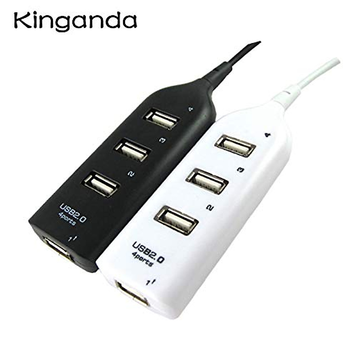 Lysee Data Cables - Multi USB 4 Port USB 2.0 Multi HUB Splitter Socket Expansion Desktop PC Laptop Adapter Converter Data - (Color: White)