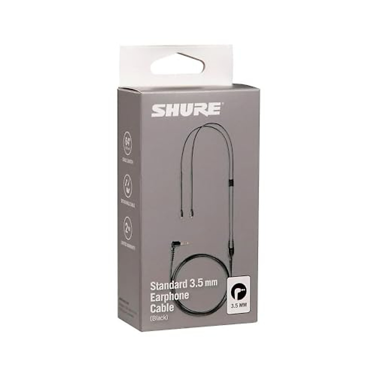 Shure Earphone Replacement Cable for SE Sound Isolating Earphones with MMCX Connection Detachable Cables (SE215, SE315, SE425, SE535, SE846) - 64-inches Long, Black (EAC46BK)
