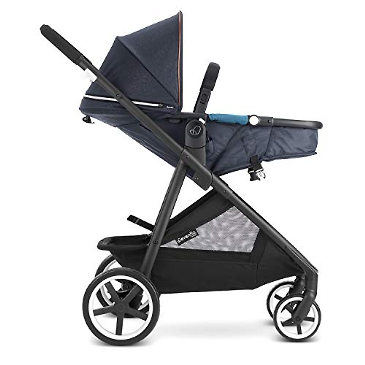 Evenflo Gold, SensorSafe Shyft Smart Modular Travel System with SecureMax Smart Infant Car Seat, Six Different Modes, Syncs with SensorSafe App, 3-Position Recline, Fits Babies 4-35 Pounds, Sapphire