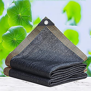 WYYZH Outdoor Patio Sun Shade Sail Gazebo Shade Net Encryption Thickened Rectangle Garden Sunshade Net Anti-UV Sun Shelter Awning (Color : Black, Size : 5x6m)