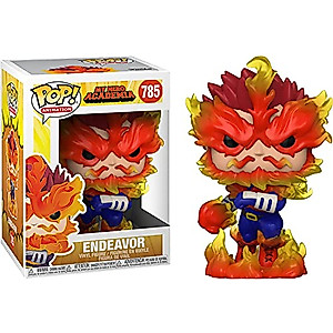 POP My Hero Acadamia - Endeavor Funko Vinyl Figure (Bundled with Compatible Box Protector Case), Multicolor, 3.75 inches