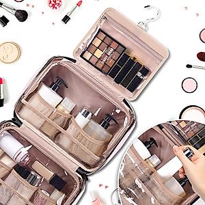 BALULHG Toiletry Bag with Hanging Hook, Portable Makeup Cosmetic Bags, Space-efficient, Collapsible Moving, making it more suitable for Travel