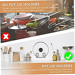 GANAZONO Pan Lid Holder 4pcs Lid Rack Shelves Brackets Macrame Shelf Wall Hanging Cutting Board Holder Stand Pan Covers Stand Lid Drying Racks Chopping Board Stand Pot Lid Storage Rack