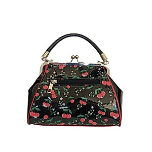 Lost Queen New Romantics Kisslock Vintage Cherry Blossom Handbag Purse