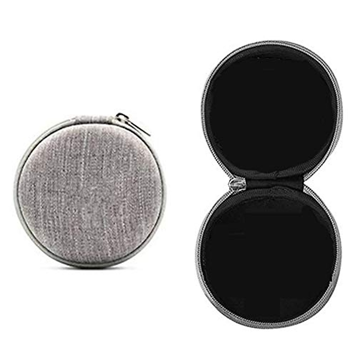 2 Pack Earphone Earbuds Headset Headphone Carrying Case Holder Mini Storage Organizer Box Container Coin Pouch Wallet for MP3,Bluetooth Ear Buds,USB Data Line Cables,Keys,Electronics Protective