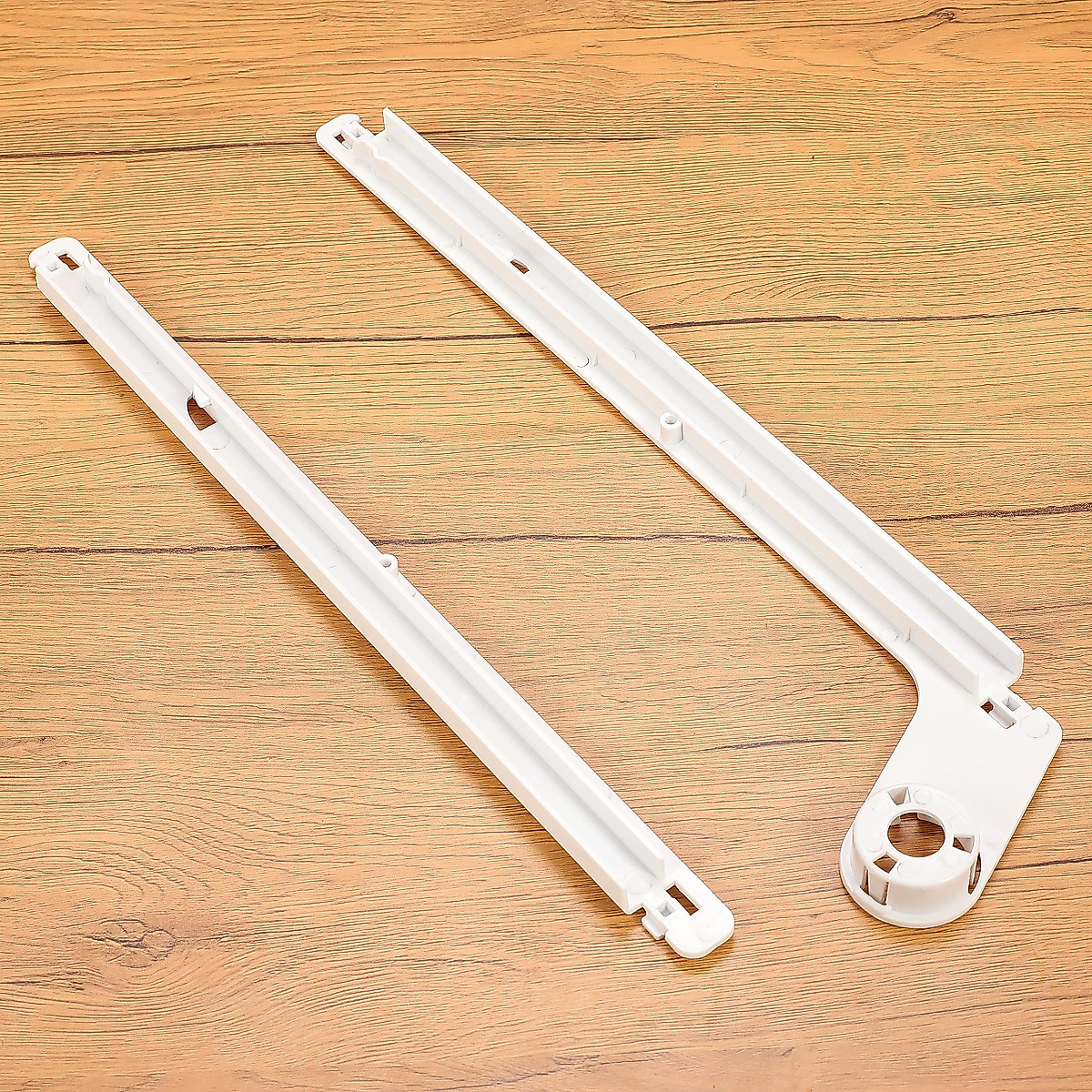 HECASA Refrigerator Slide Rail Sets Compatible with Frigidaire Kenmore Refrigerator Replacement for 240349701 240356501 Side-By-Side Refrigerator Slide Rail White ABS Plastic Meat Pan Hanger