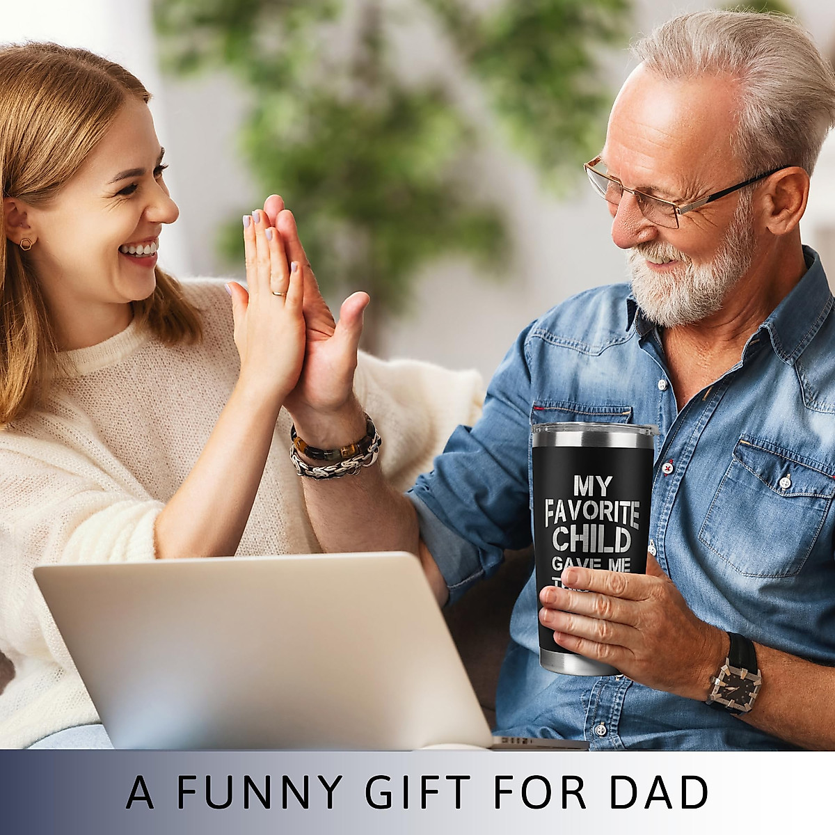 KATLADIZ Gifts for Dad from Daughter, Son - Dad Gifts - Christmas Gifts for Dad, Dad Christmas Gifts, Birthday Gifts for Dad, Fathers Day Gift for Dad - New Dad Gifts - 20 Oz Tumbler