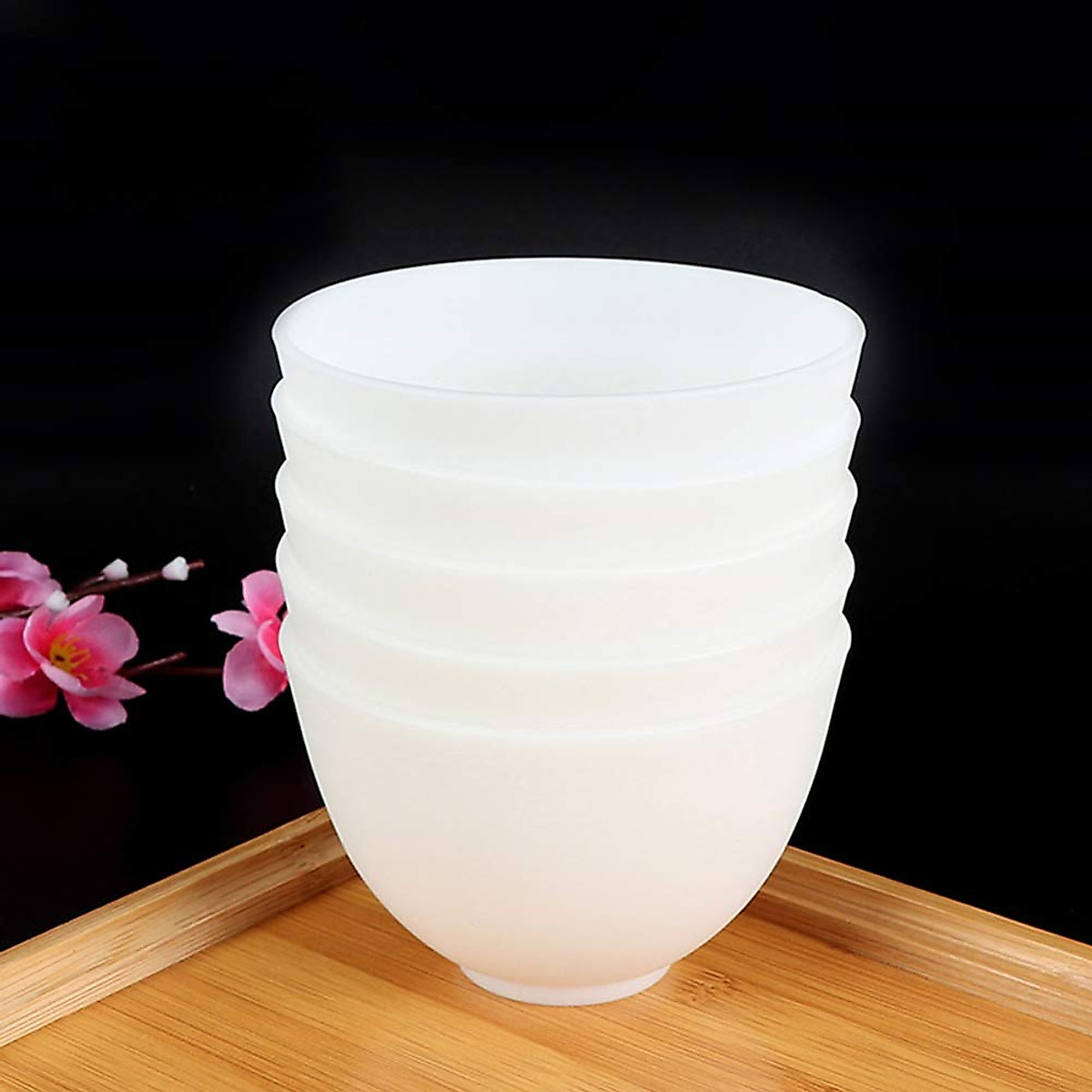 EXCEART Silicone Facial Mask Mixing Bowl 3Pcs Silicone Facial Mask Mixing Bowls DIY Facemask Mixing Mask Other Skincare Product Mixing Bowls