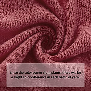GreenMount Women's Scarf 100% Cashmere Knitted Scarf Shawl Plant Dyeing Warm Soft for Fall Winter Women
