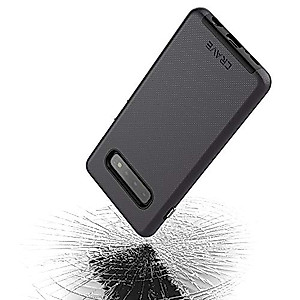 Crave Dual Guard Galaxy S10+ Case, 6.4-inch Shockproof Bumper Protection - Black