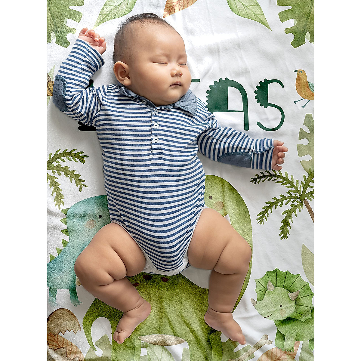 Honestchi Personalized Baby Blankets for Boys - Custom Name Blanket - Customized Gifts for Newborn Boy