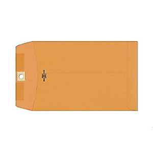 Clasp Envelopes – 6x9 Inch Brown Kraft Catalog Envelopes - 30 Pack - With Clasp Closure & Gummed Seal – 28lb Heavyweight Paper Envelopes for Home, Office, Business, Legal or School.