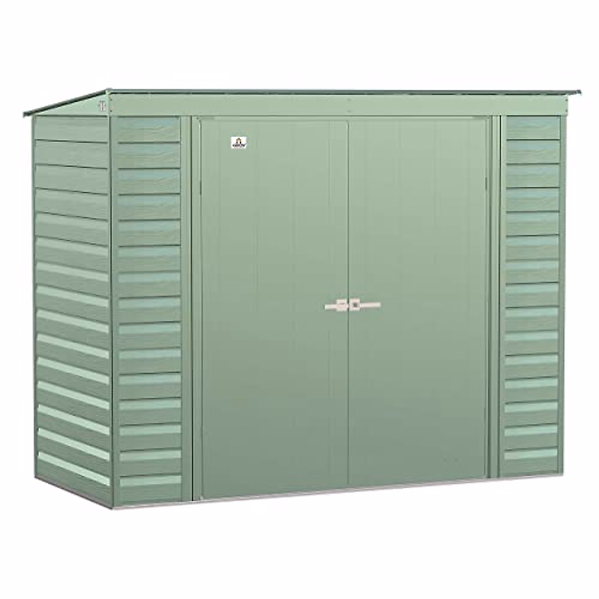 Arrow Select 8' x 4' Outdoor Lockable Steel Storage Shed Building, Sage Green