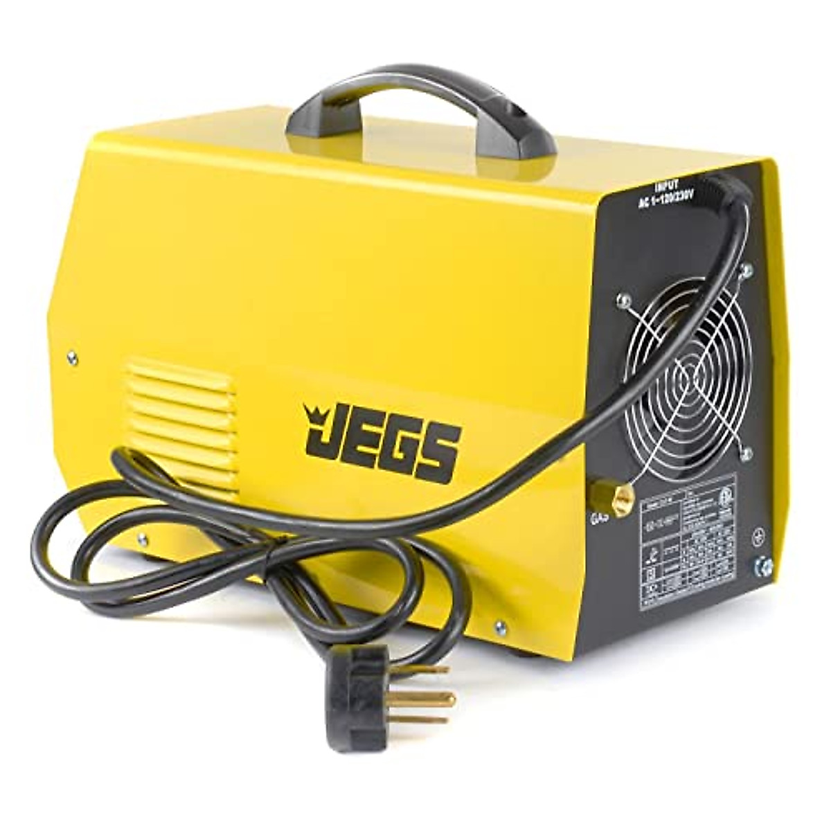 JEGS Plasma Cutter | 110V AC | 220V AC | 60% @ 30A | Cuts Steel And Iron Up To 3/8 “ Thick | Includes Power Cable, Plasma Cutting Torch, Ground Cable/Clamp, Hand Held Mask, And More