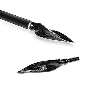 GPP 12pcs Keened Up Screw-in Twisted 3 Blades Broadheads 125 Grain Traditional Hunting Arrow Head Broadhead for DIY Flying Arrow Archery