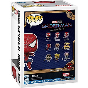 POP Marvel: Spider-Man: No Way Home - Friendly Neighborhood Spider-Man Funko Vinyl Figure (Bundled with Compatible Box Protector Case), Multicolor, 3.75 inches