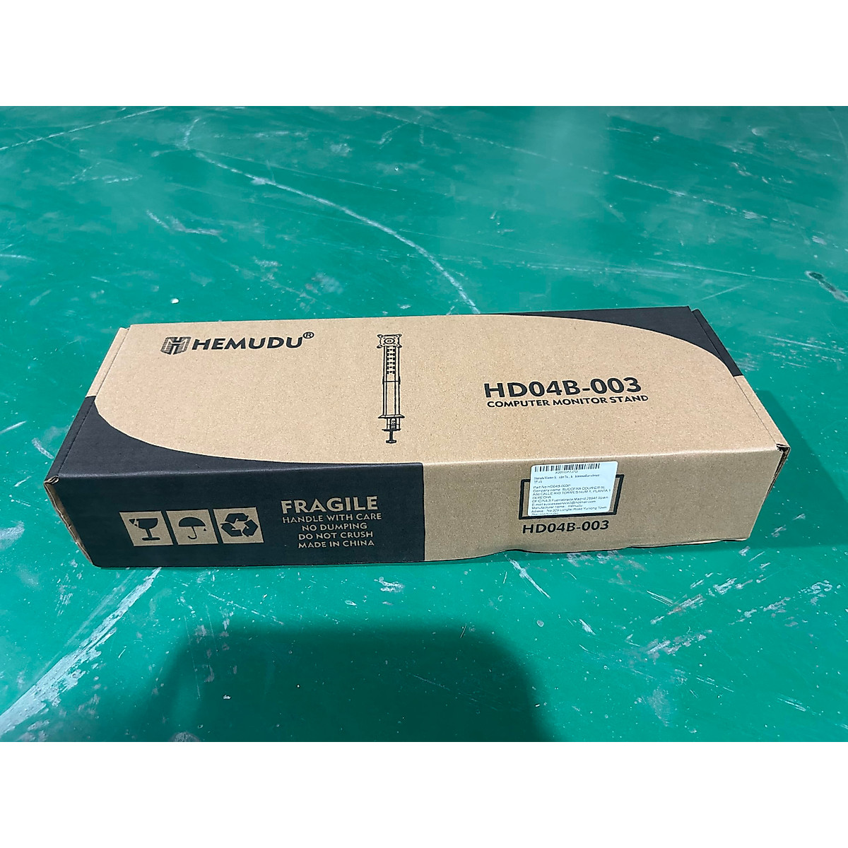 Hemudu Single Tall Desk Monitor Arm Mount Stand Fit for 27 inch to 43 inch Flat Curved Computer Screen with Swivel, Height Adjustable, Rotation,Holds up to 77lbs, Black