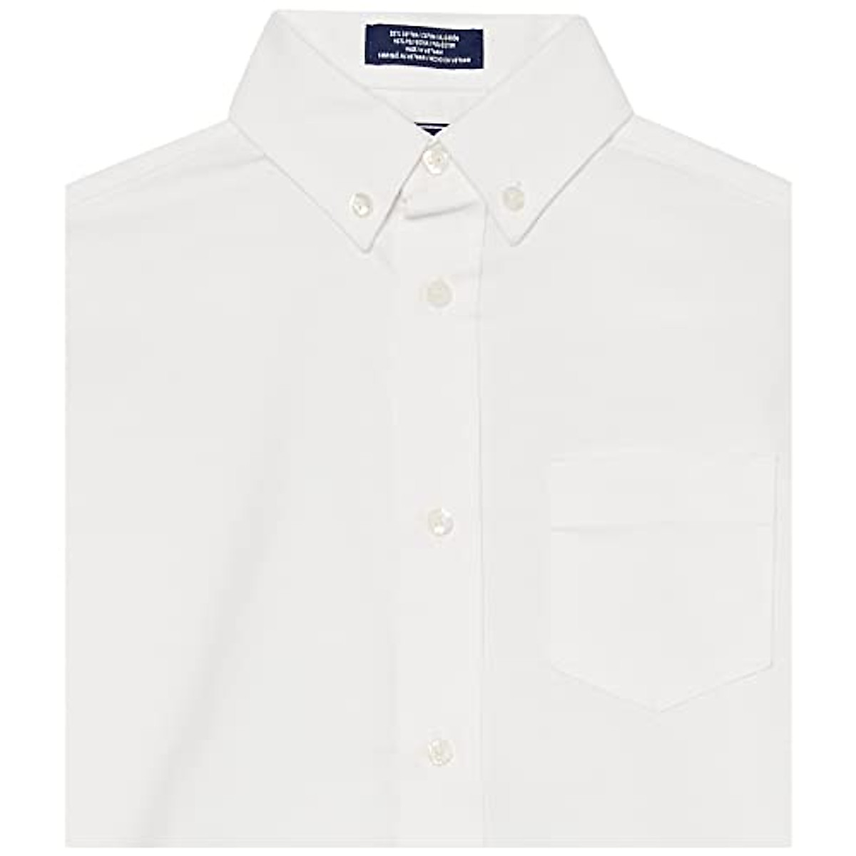 IZOD boys Long Sleeve Solid Button-down Oxford button down shirts, White, 12 US