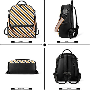 Telena Backpack Purse for Women Vagan Leather Travel Backpack Fashion Women Purse Shoulder Handbag Dark Blue with Dark Blue