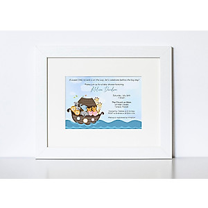 Noahs Ark Baby Shower Invitations Customizable Christian Invites Gender Neutral Boy Girl (12 Count)