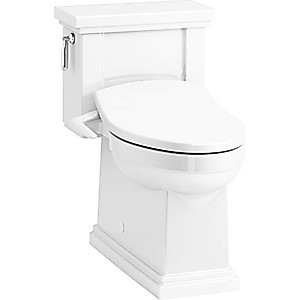 KOHLER K-5724-0 Puretide Bidet Toliet Seat, Elongated Manual Non Electric Bidet with Adjusting Spray Pressure and Position, White Quiet-Close Lid