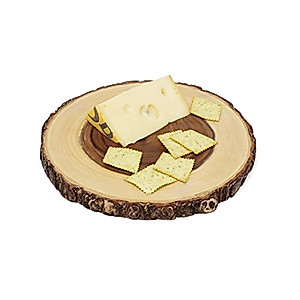 Lipper International 1040B Acacia Bark Slab Board for Serving Cheese, Crackers, and Hors D'oeuvres, Medium, 10" - 12"