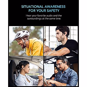 NUROUM OW10 Open Ear Air Conduction Headphone, 5.3 Bluetooth Earphone with 2 AI Noise Suppression MEMS Mics, IPX6 Waterproof ,10H Playtime,Sports Headphone for Hiking Running Cycling