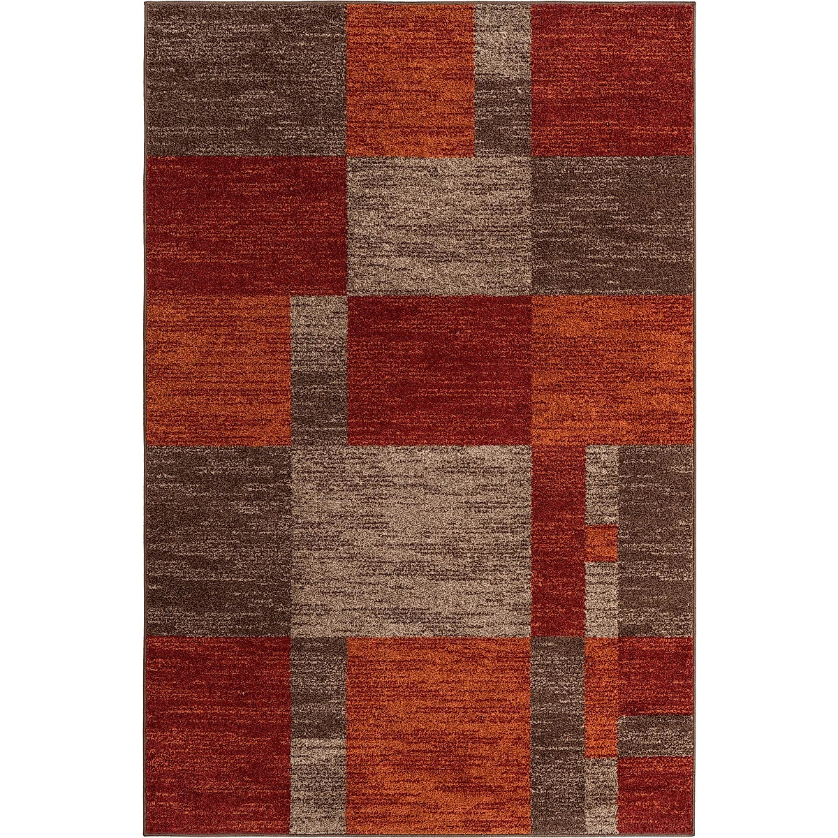 Unique Loom Autumn Collection Area Rug - Providence (6' 1" x 9' Rectangle, Multi/ Beige)