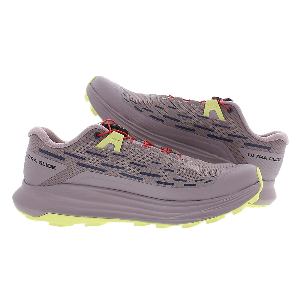 Salomon Ultra Glide Womens Shoes Size 7, Color: Quail/Yellow Iris/Fiery Red