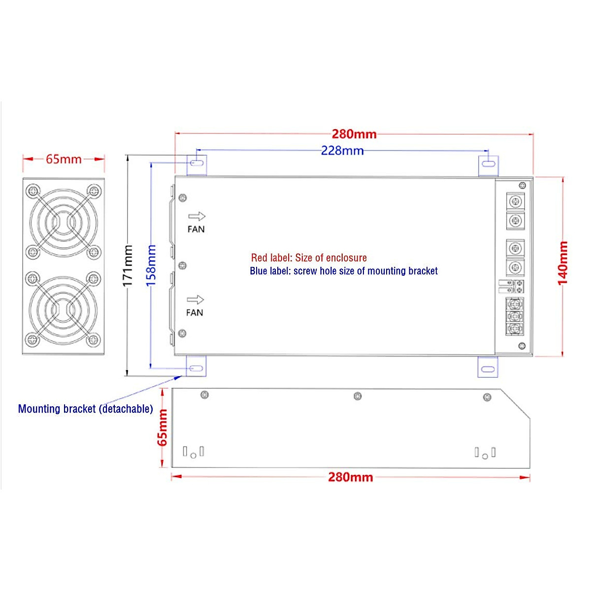 JINGMAIDA Switching Power Supply 2000W with PFC 110-240V AC to DC 72V 27Amp for CCTV, Radio, Computer Project, LED Strip Lights, 3D Printer