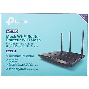tp-link WiFi Router AC1750 Wireless Dual Band Gigabit (Archer C7), Router-AC1750