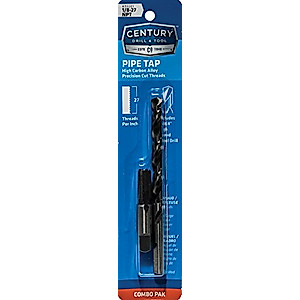 Century Drill & Tool 93201 1/8-27 NPT Tap and 21/64" Drill Combo Pack