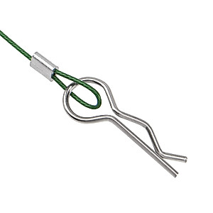 8Pack ShareGoo Metal Clip R Pin Rod with Steel Anti-Lost Rope RC Body Shell Clip Wire Compatible with 1/8 1/10 Traxxas HSP Arrma Axial Redcat RC Car Truck Crawler (Green)