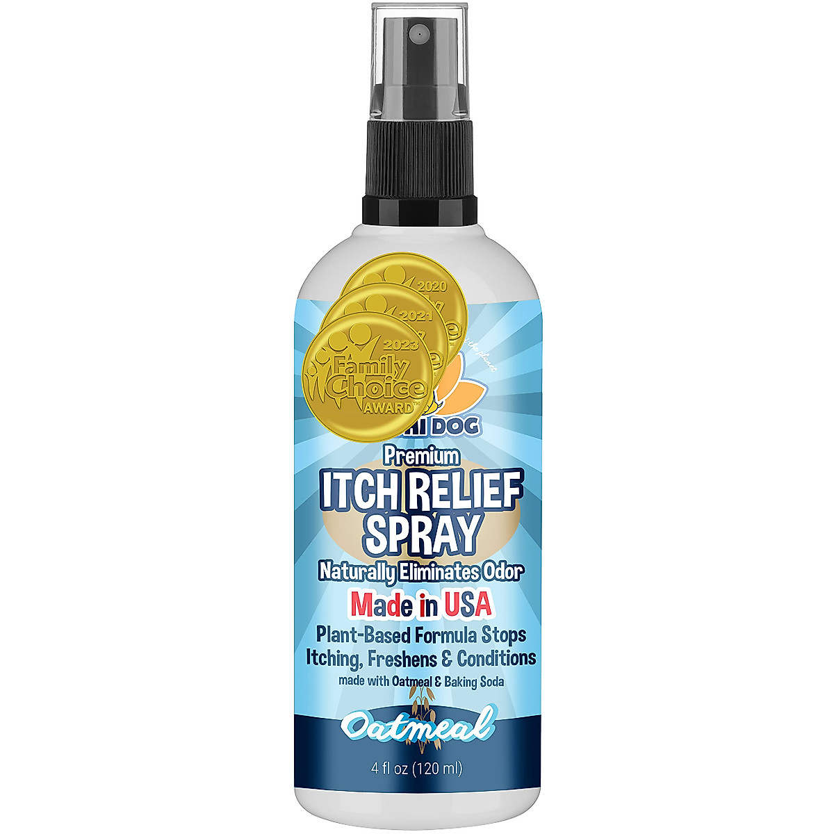 Bodhi Dog Anti Itch Spray | Natural Soothing Relief for Dry, Itchy, Bitten or Allergy Damaged Skin Treatment | Anti Itch Spray for Dogs & Cats | Made in USA (Oatmeal, 4 oz)