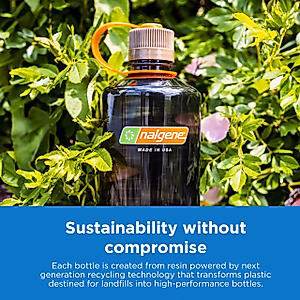 Nalgene Sustain Tritan BPA-Free Water Bottle Made with Material Derived from 50% Plastic Waste, 32 OZ, Narrow Mouth