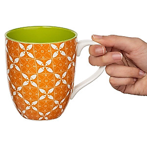 Annovero Mugs, Cereal Bowls. Cute and Colorful Porcelain Dishes for Kitchen, Microwave and Oven Safe. Bundle