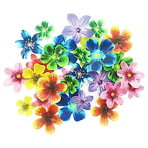 Set of 30 Edible Cupcake Toppers Christmas Cake Topper Wedding Cake Birthday Party Food Decoration Mixed Size & Colour (Flower)