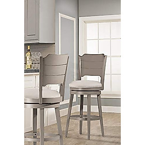 Hillsdale Furniture Clarion Wood Counter Height Swivel Stool, Distressed Gray