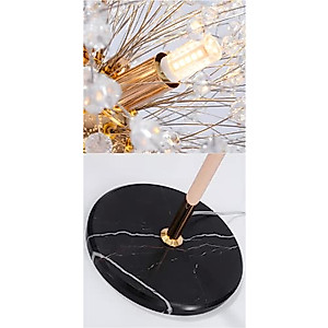 Modern Crystal Floor Lamp, BIGMAII Starburst Firework Floor Lights Sputnik Dandelion LED Standing Lamp 8 Lights with Marble Base in Silver for Living Room Bedroom, 64.5"