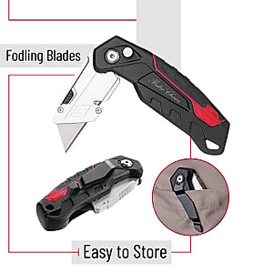 Bates- Box Cutter, Utility Knife, Box Cutter Knife, Folding Box Cutter, Razor Knife, Box Cutter Folding, Box Cutter With 3 Extra Blades, Folding Knife, Box Cutter Retractable, Folding Utility Knife