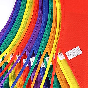 Pllieay 12 Pieces Kids Aprons Fabric Aprons for 3-7 Years Non Woven Kids Artist Apron Applied in Kitchen, Classroom, Community Event, Party, Crafts and Art Painting Activity