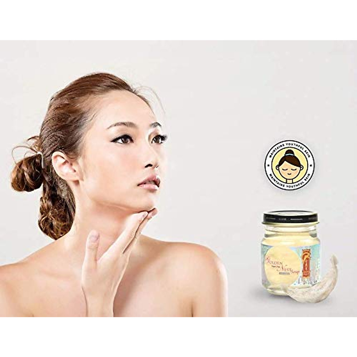Golden Nest Premium Bird Nest Soup, Swallow Bird Nest 100% Natural - Made in USA, (燕窩) 6 bottles x 75ml (2.5 oz.) - (Collagen)