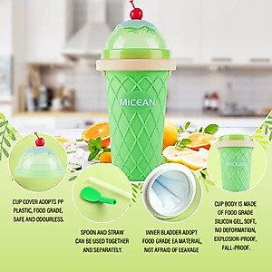 Slushy cup Slushie Maker Cup,Frozen Magic Slushy Cup - Create Delicious Slushies Anywhere with This Fun and Cool Slushie Maker Cup! Includes Lids and Straws . Perfect for TikTok Trends and Cool Gadgets Fans -New Pink