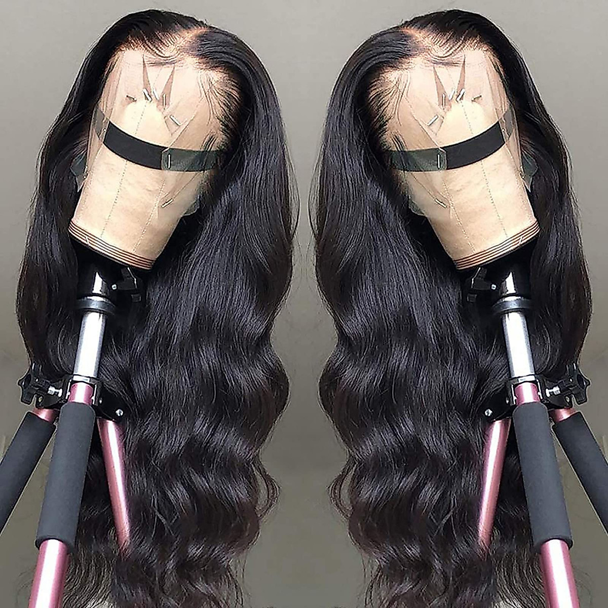 Siji Mei Body Wave Lace Front Wigs Human Hair for Black Women 13x4 Frontal Wigs Human Hair Pre Plucked with Baby Hair 150% Density Brazilian Body Wave Lace Front Human Hair Wigs Natural Black 16 Inch