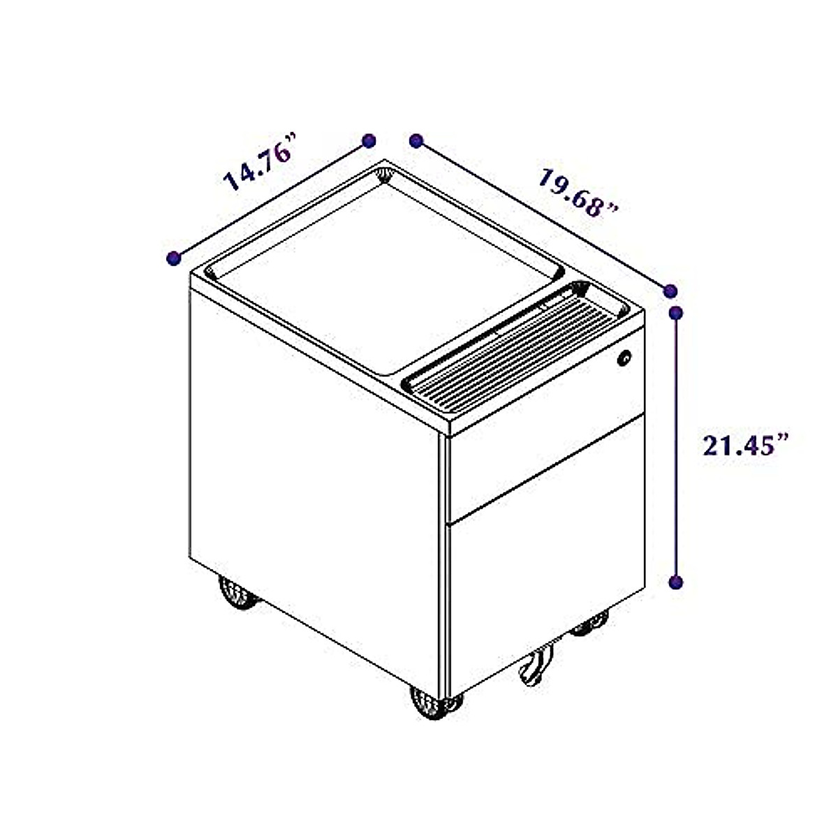 CuHome 2-Drawer Mobile Filing Cabinet with Lock and Casters, Fully Assembled, Vertical File Metal Cabinet for Home Office, Small Under Desk, Black