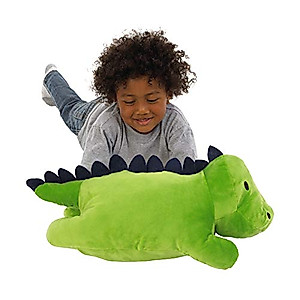 Everything Kids Dinosaur Shaped Super Soft Green and Navy Tablet Holder Pillow