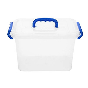 4-Liter Clear Storage Latch Box with Lids, 5 Pack Plastic Latch Bin for Home, Classroom, Garage