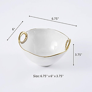 Pampa Bay Medium Bowl with Golden Handles