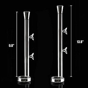 M-bay 13.8 Inch Glass Shrimp Feeder Tube Feeding Dish for Fish Tank Cool Aquarium Feeding Bowl Shrimp Tank Accessories for Fish, Shrimp & Benthic Animals, Clear